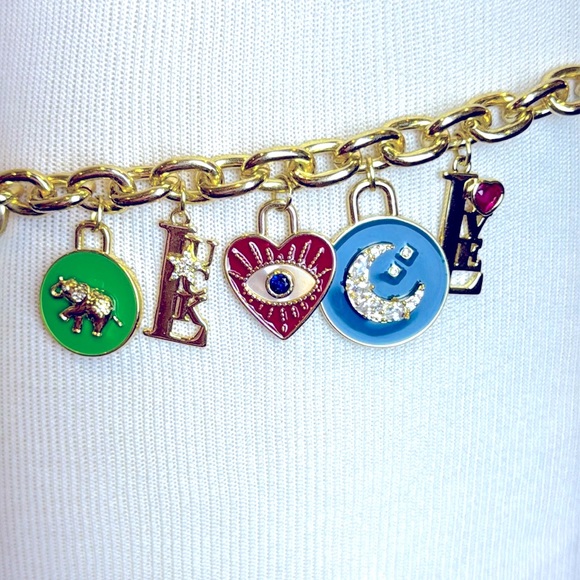 kate spade | Accessories | Kate Spade Like Magic Chain Belt Evil Eye ...